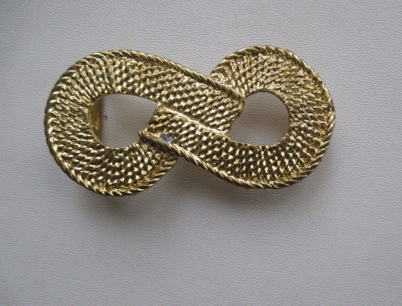 Vintage Infinity Symbol Buckle Gold Tone Belt Buckle … - Gem