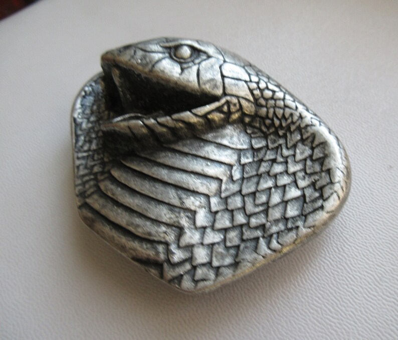 Vintage COBRA HEAD Buckle 3D Snake Relief Belt Buckle - Etsy