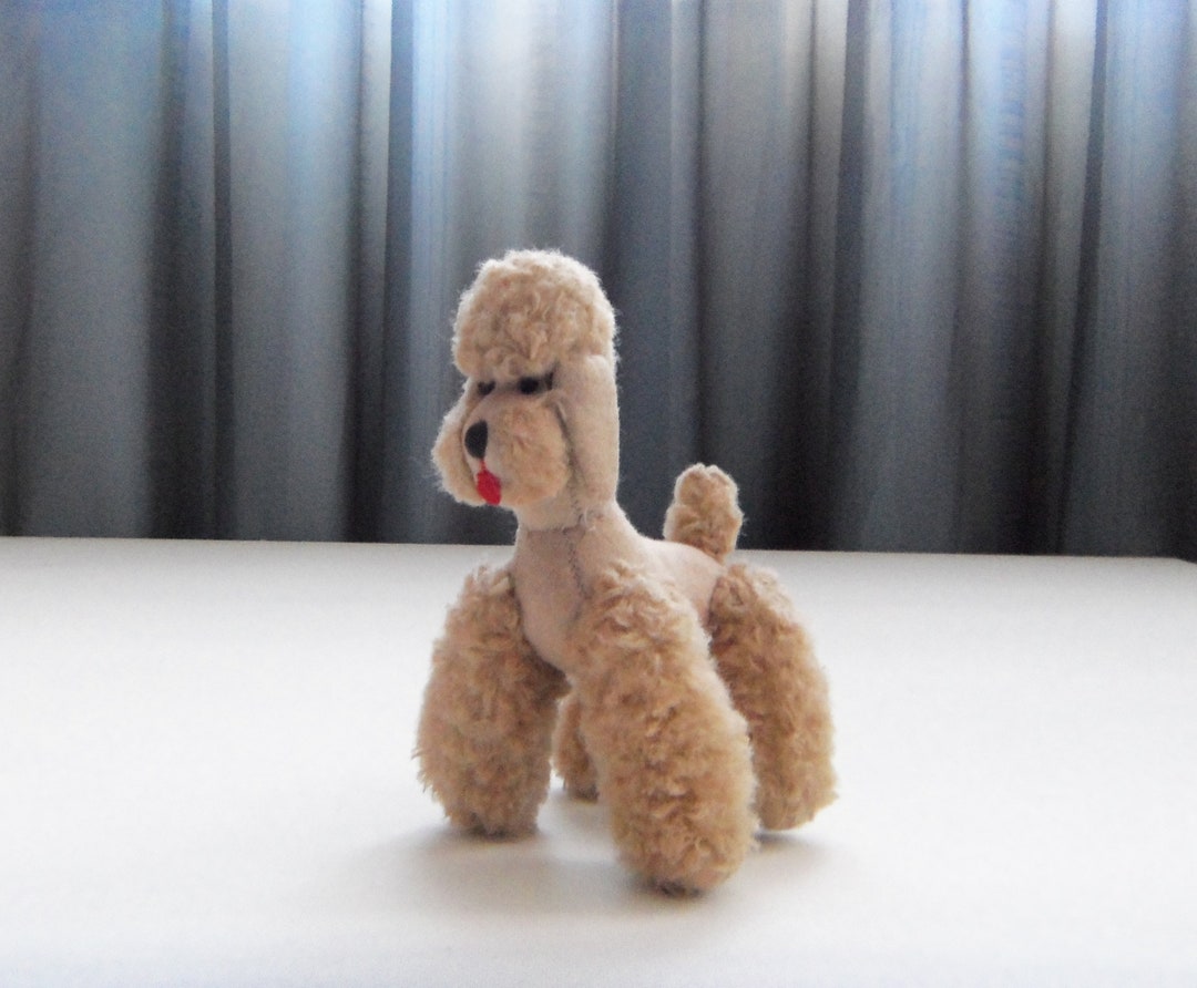 Unique Poodle Vintage Hard Stuffed Toy Wool Mess & Unspun - Etsy