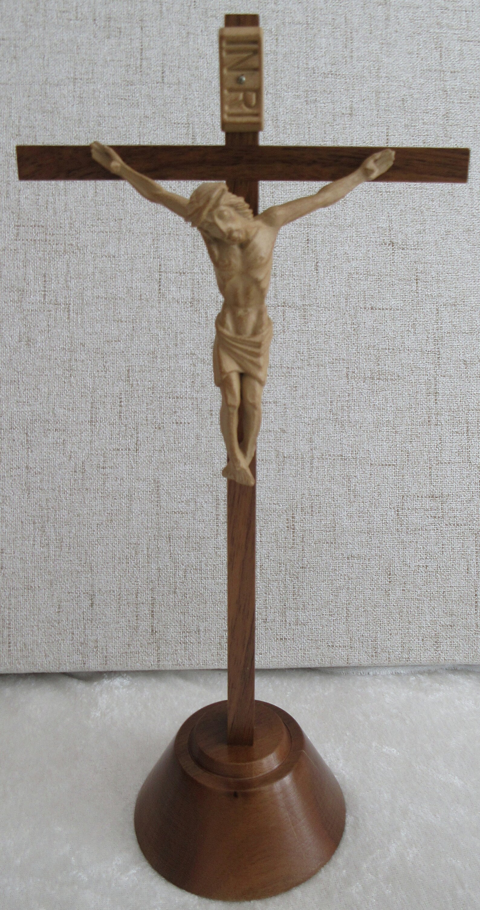 Standing Catholic Crucifix Tabletop Wood & Plastic Mid - Etsy