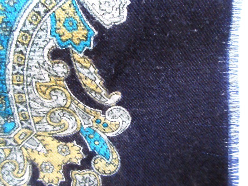 Vintage AC. Wooly Japan Scarf Wool Japanese Scarf Paisley & - Etsy