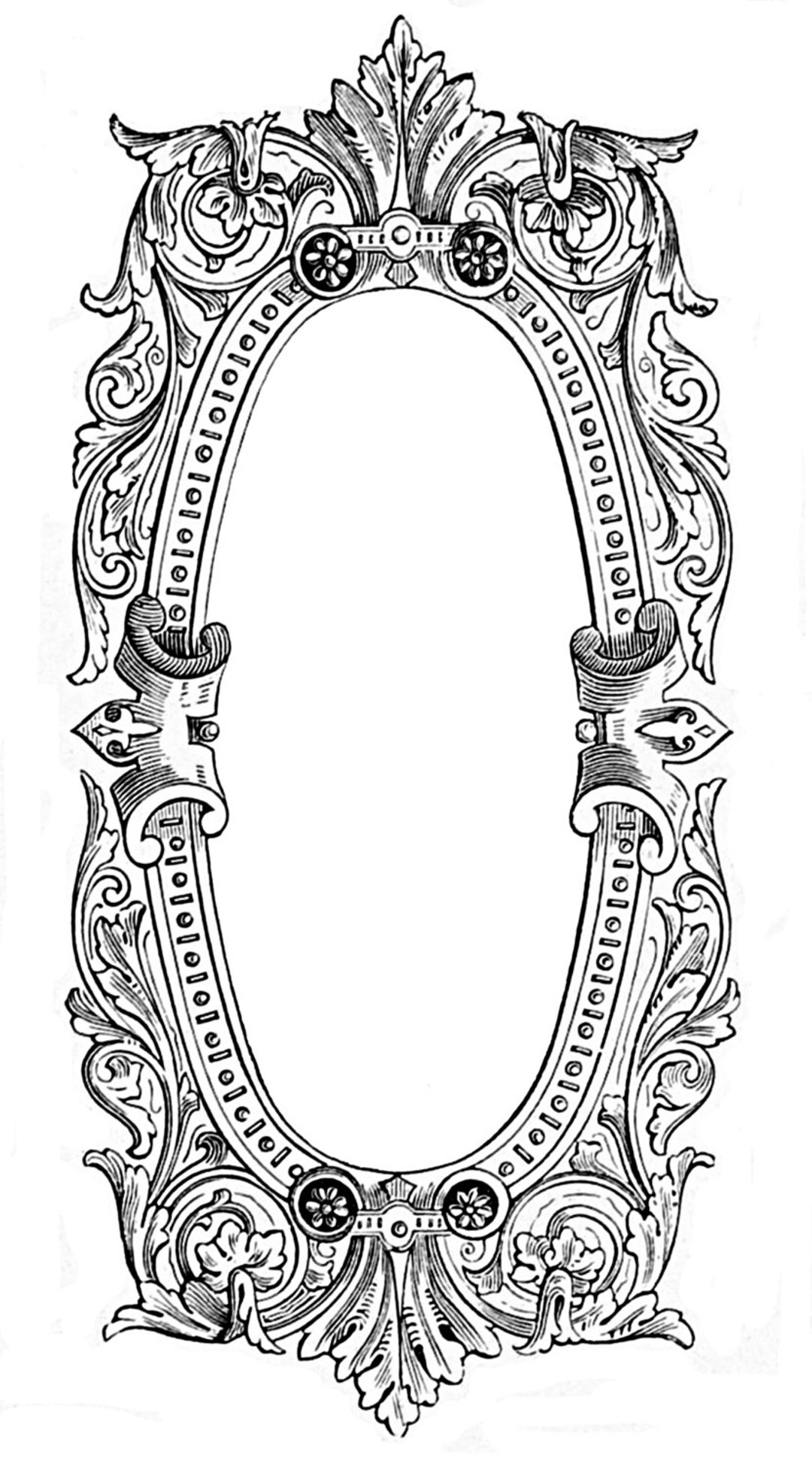 Vintage Ink Plate French Filigree Frame Baroque and Very Ornamented ...