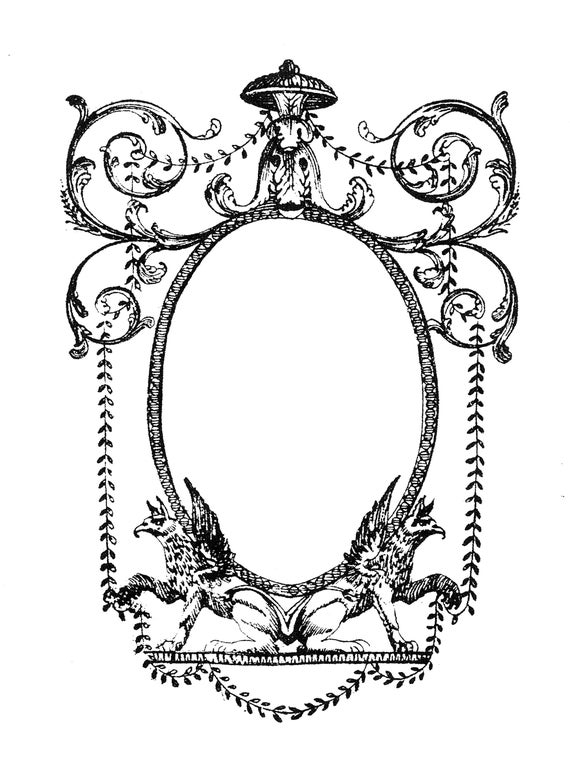 Filigree Frame Clip Art Classic Ornate Frame. Round Filigree Bor