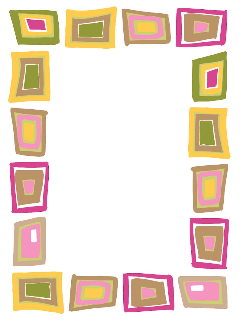 Teen Retro Funky Girl Block Border - Etsy