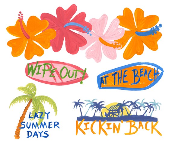 Summer Days Kickin' Back at the Beach | Etsy