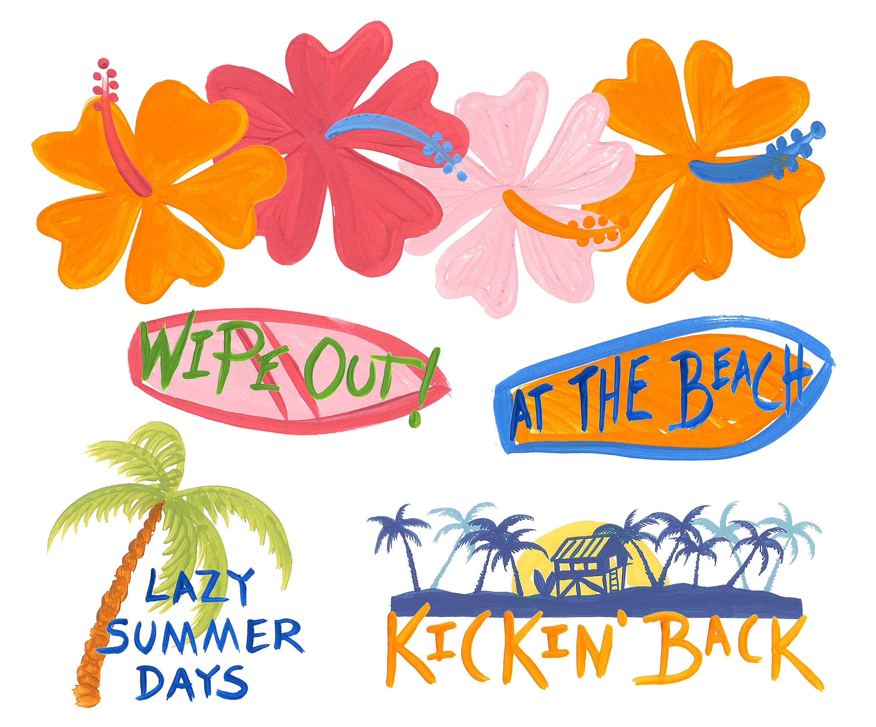 Summer Days Kickin' Back at the Beach - Etsy