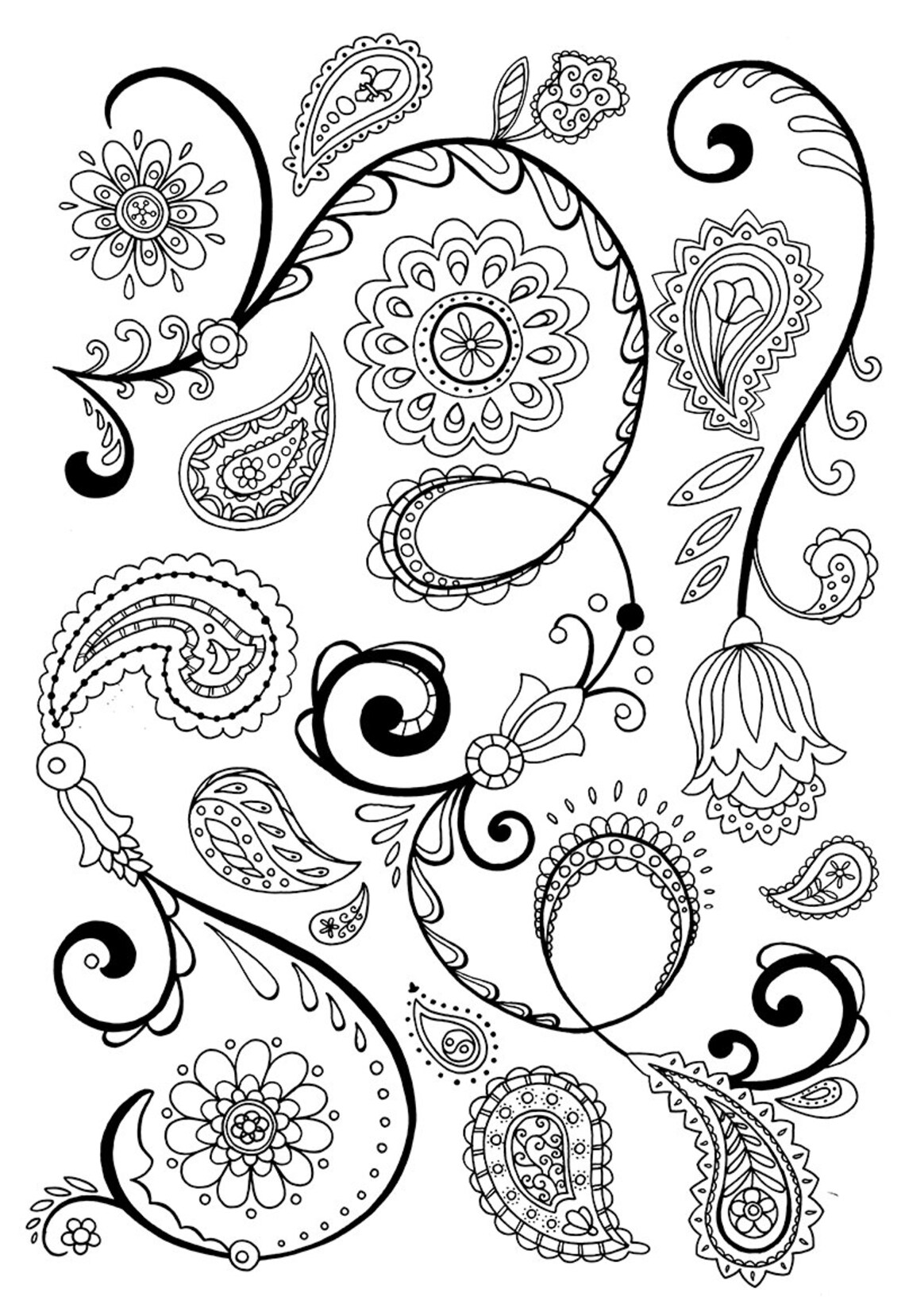 Bohemian Paisley and Flower Pattern for Hipsters, Hippies, and All Cool ...