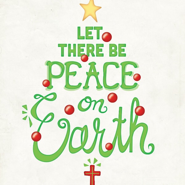 Let There Be Peace on Earth Christmas Embroidery - Etsy