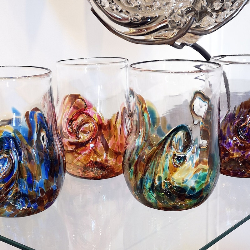 Hand Blown Drinking Glasses - Etsy