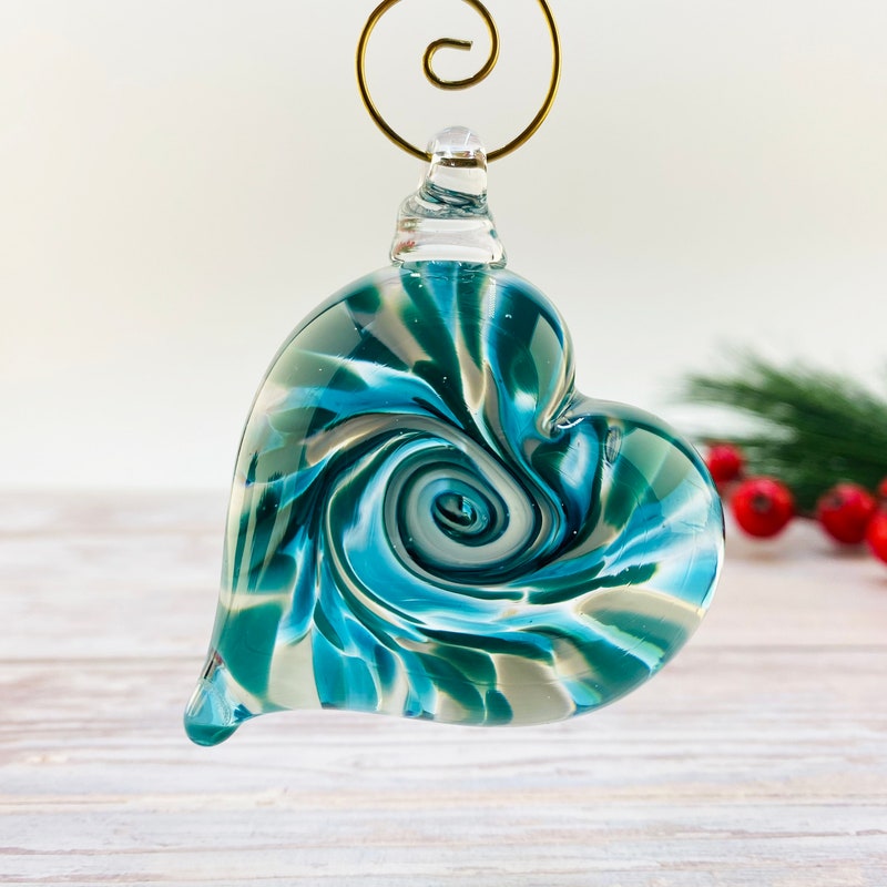 Glass Heart Ornament - Etsy
