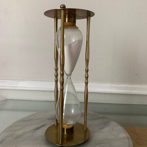 Tall Retro Brass Decorative Sand Half Hour Glass Made in Taiwan - Etsy