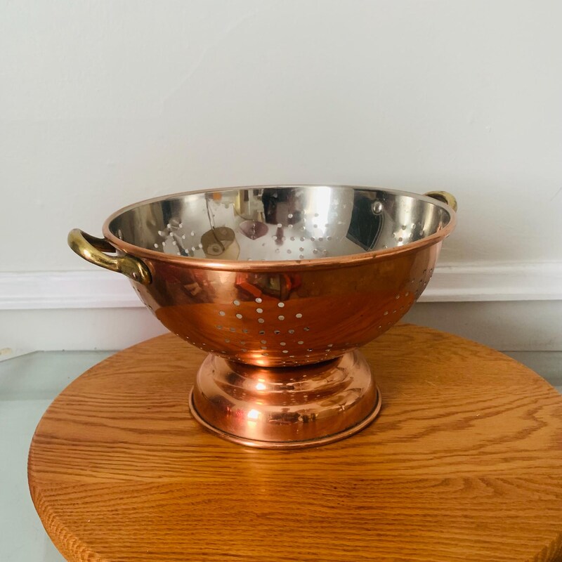 Copper Colander - Etsy