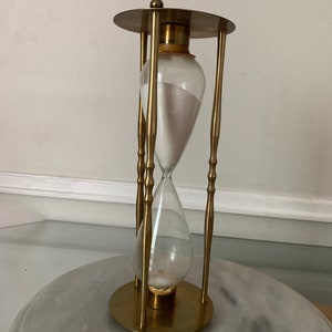 Tall Retro Brass Decorative Sand Half Hour Glass Made in Taiwan - Etsy