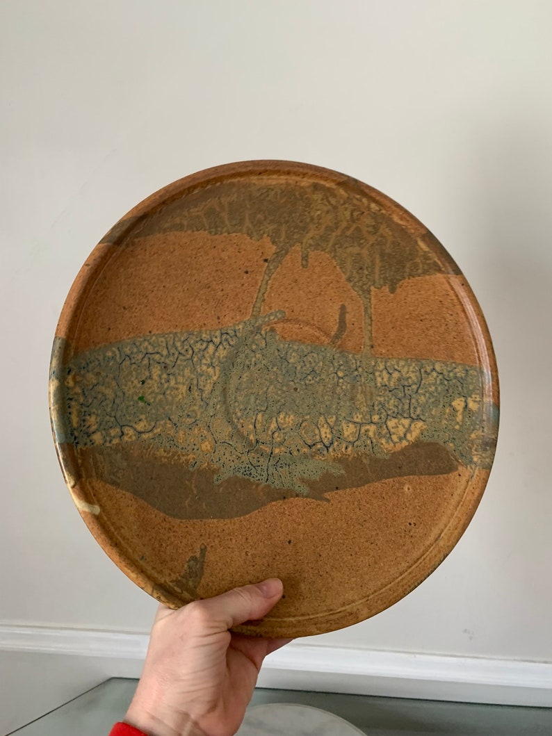 Large Handmade Natural Sandstone Colour Pottery Plate - Etsy