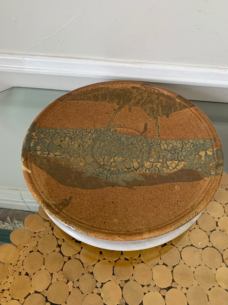 Large Handmade Natural Sandstone Colour Pottery Plate - Etsy