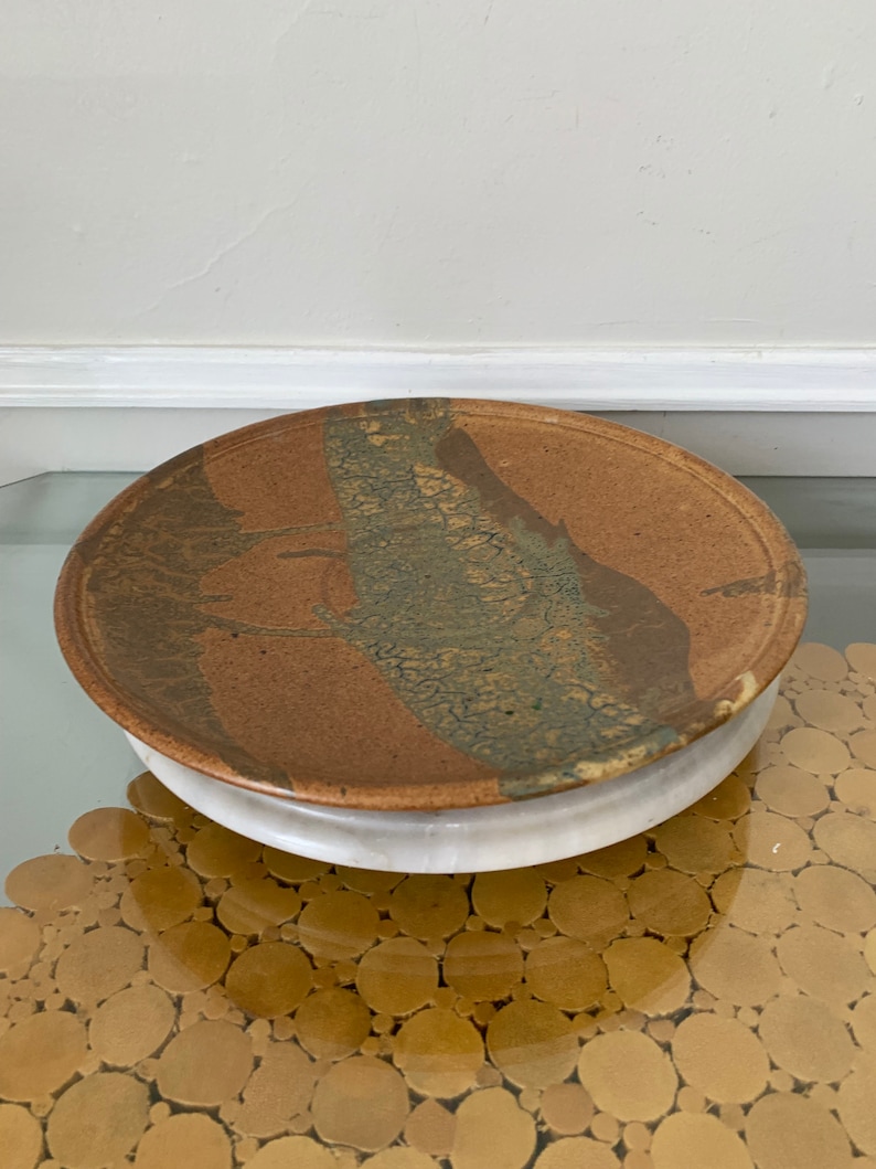 Large Handmade Natural Sandstone Colour Pottery Plate - Etsy