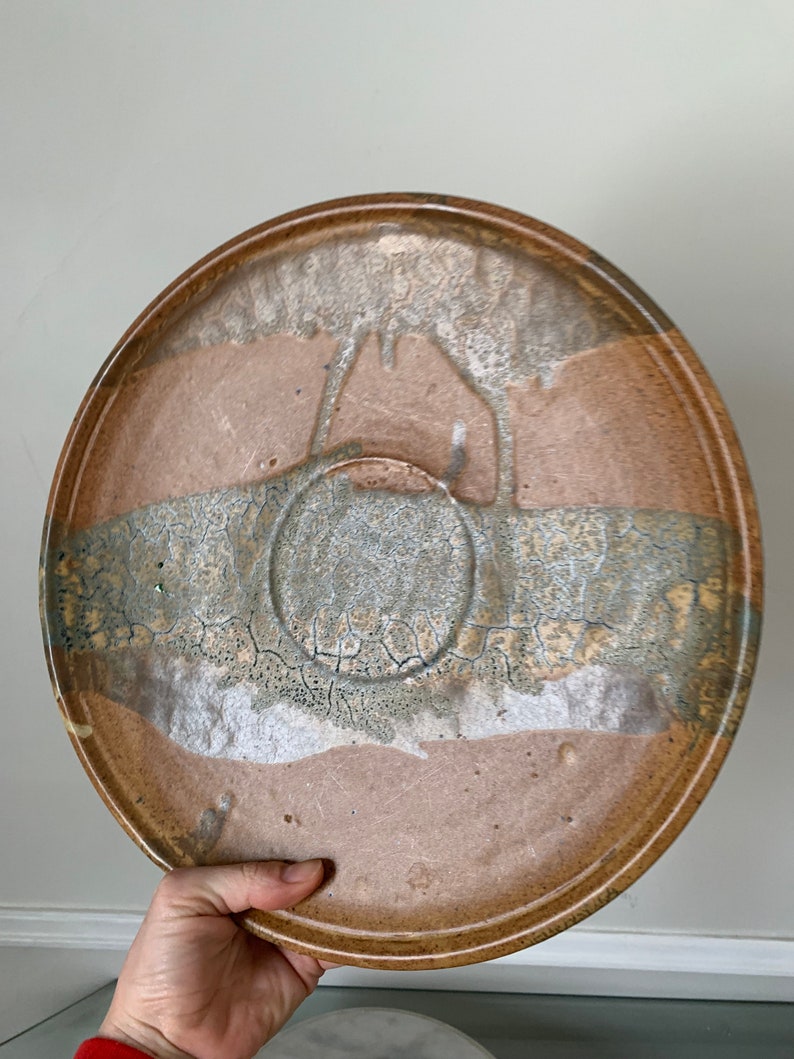 Large Handmade Natural Sandstone Colour Pottery Plate - Etsy