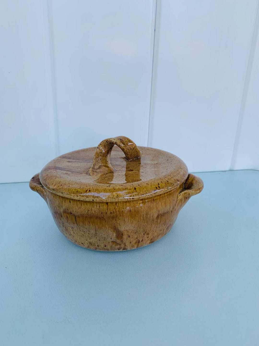Handmade Natural Pottery Lidded Dish - Etsy
