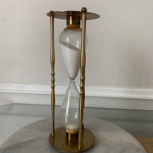 Tall Retro Brass Decorative Sand Half Hour Glass Made in Taiwan - Etsy