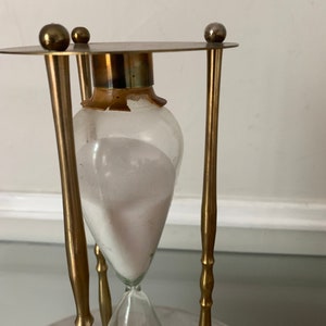 Tall Retro Brass Decorative Sand Half Hour Glass Made in Taiwan - Etsy