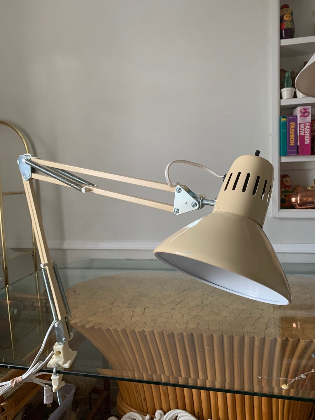 Mid Century Blush Desk/architect/task Lamp With Clamp Made in Taiwan - Etsy