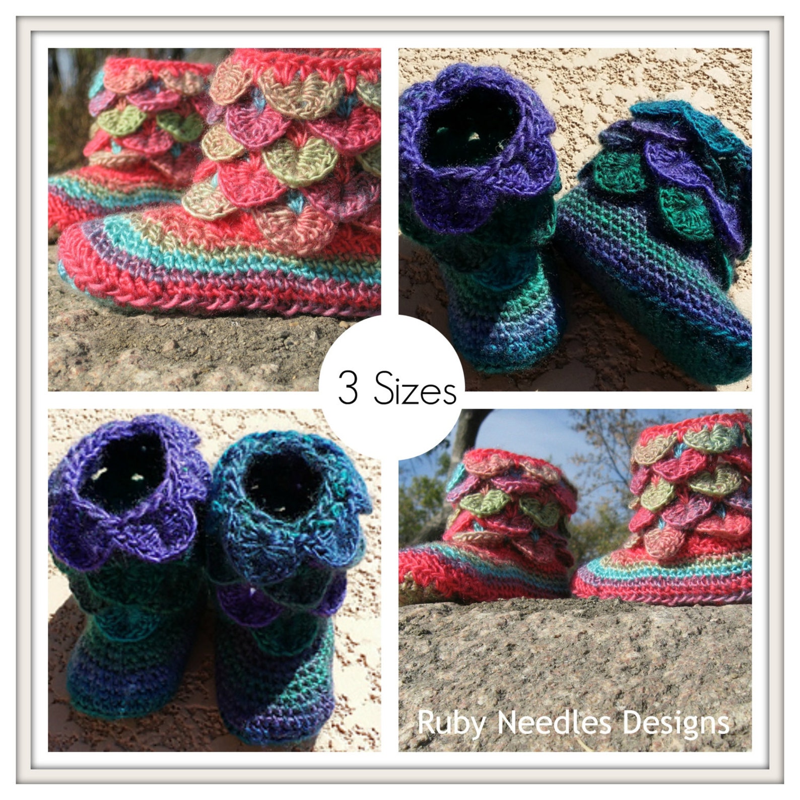 Crochet PATTERN - Toddler-child Crocodile Boots - 3 Sizes - Etsy