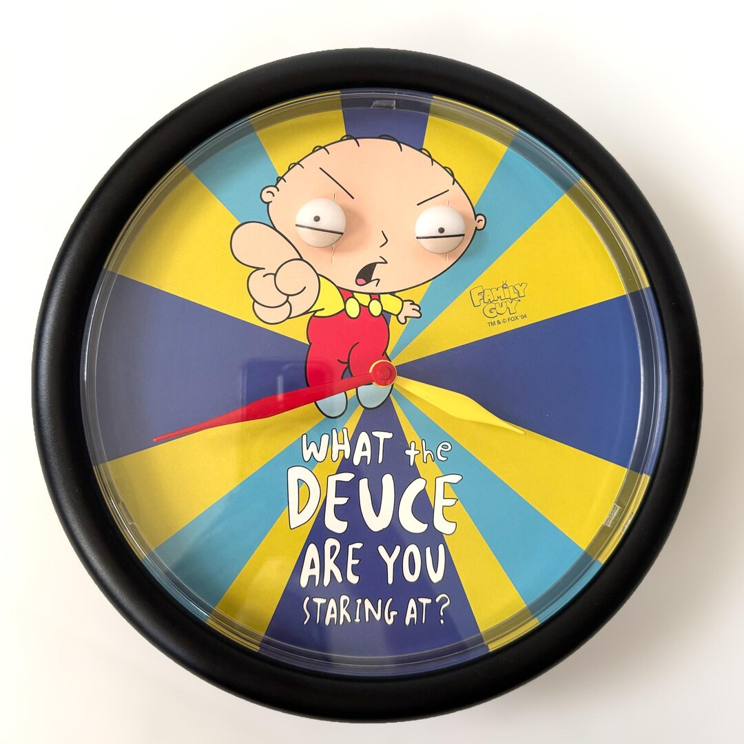 Vtg Family Guy Stewie What the Deuce Are You Looking at Wall Clock ...