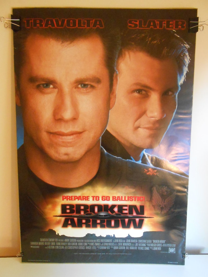 Broken Arrow 1995 Original Double Sided Movie Poster Slater - Etsy