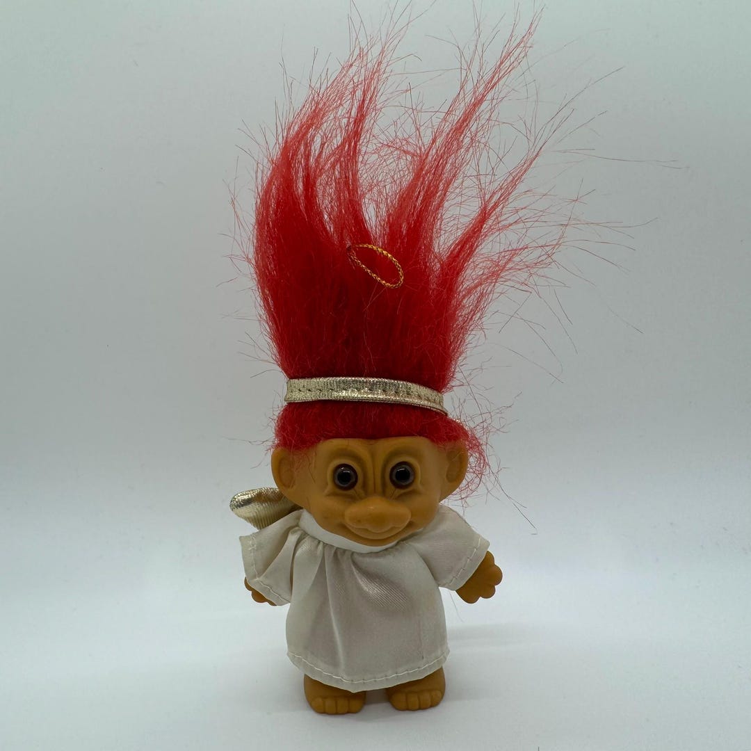 Vintage Russ Christmas Holiday Angel Ornament Troll 3” Good Luck - Etsy