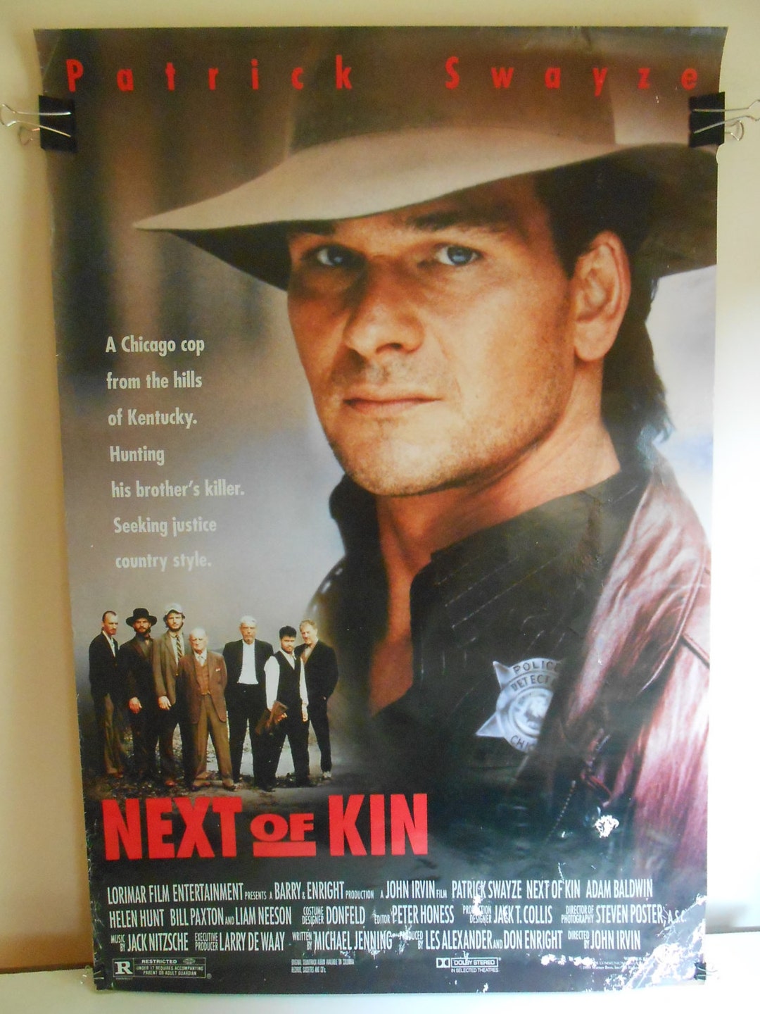Next of Kin (1989) Original Movie Poster Patrick Swayze Liam Neeson ...