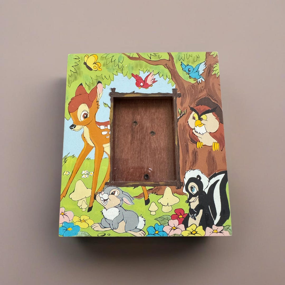 Vintage Disney Bambi Thumper Wood Milano Series Painted Picture Frame 2 ...