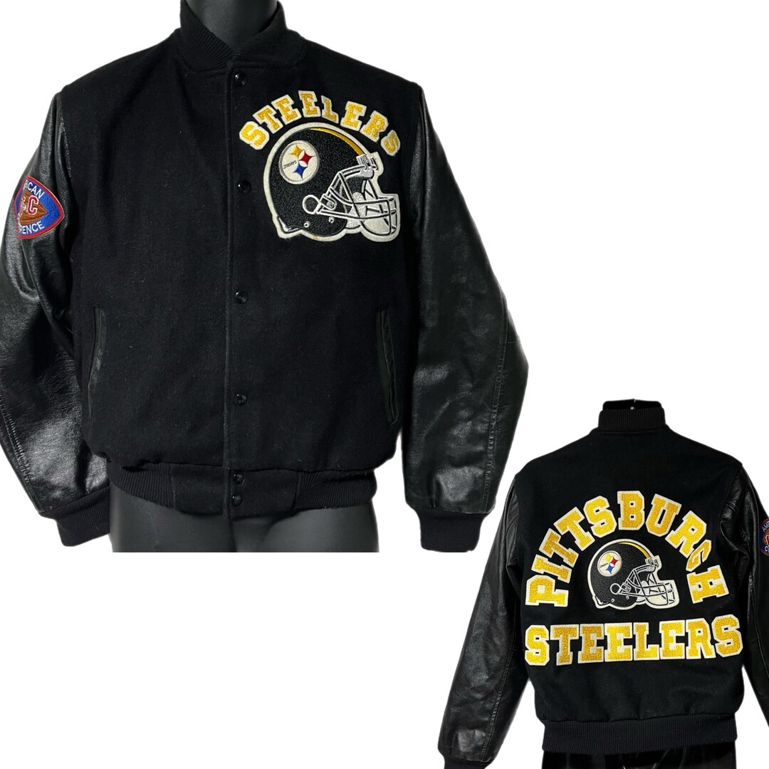 Vintage Chalkline Pittsburgh Steelers Wool Varsity Letterman Coat ...