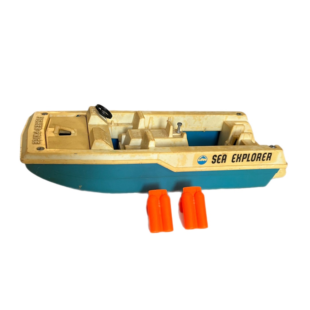 Vintage Fisher Price Adventure People 310 Sea Explorer Boat Lot Two Air ...