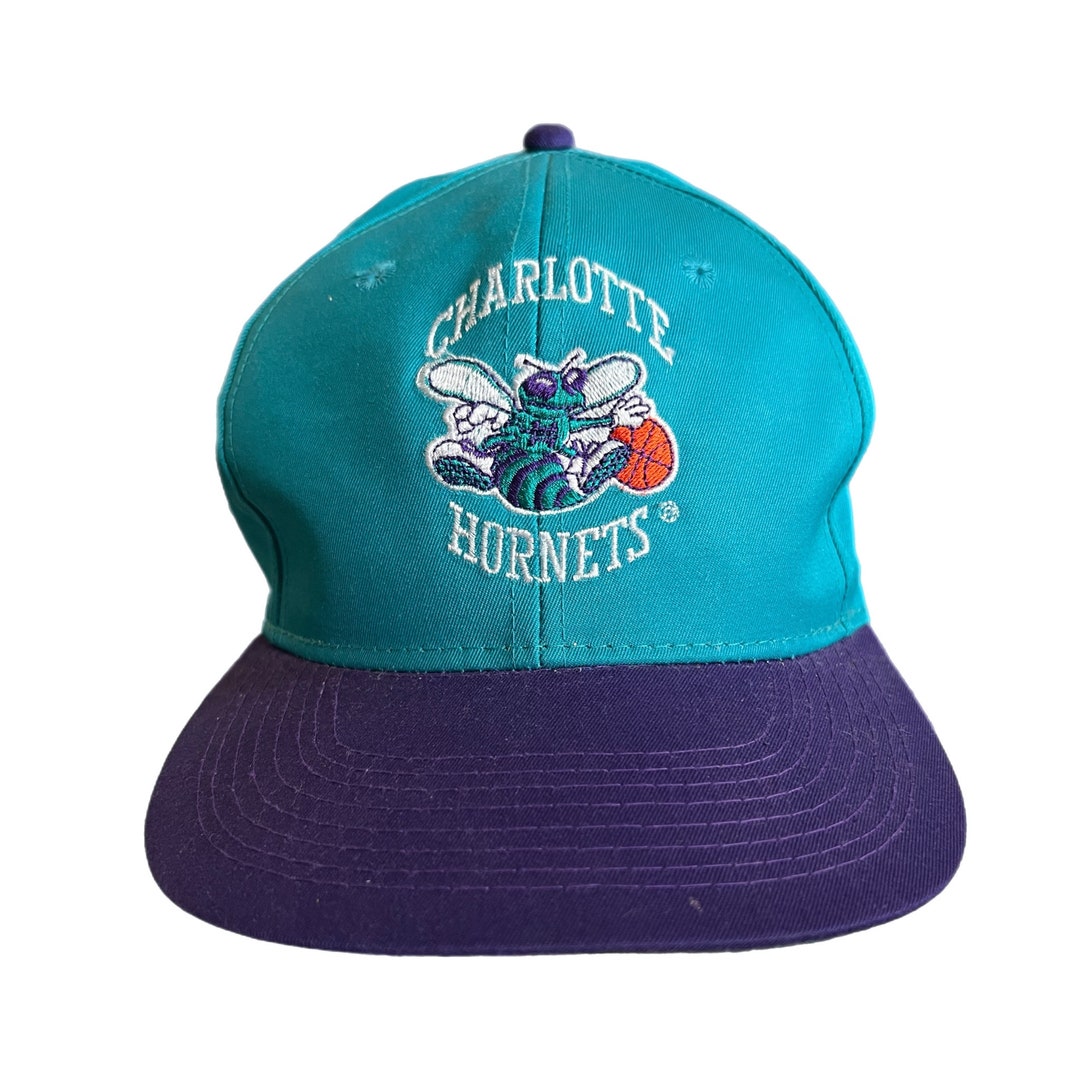 Vintage Charlotte Hornets AJD Adjustable Snapback Hat Cap - Etsy