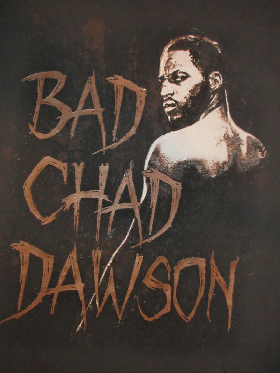 Vintage Bad Chad Dawson Boxing T-Shirt Large - Gem
