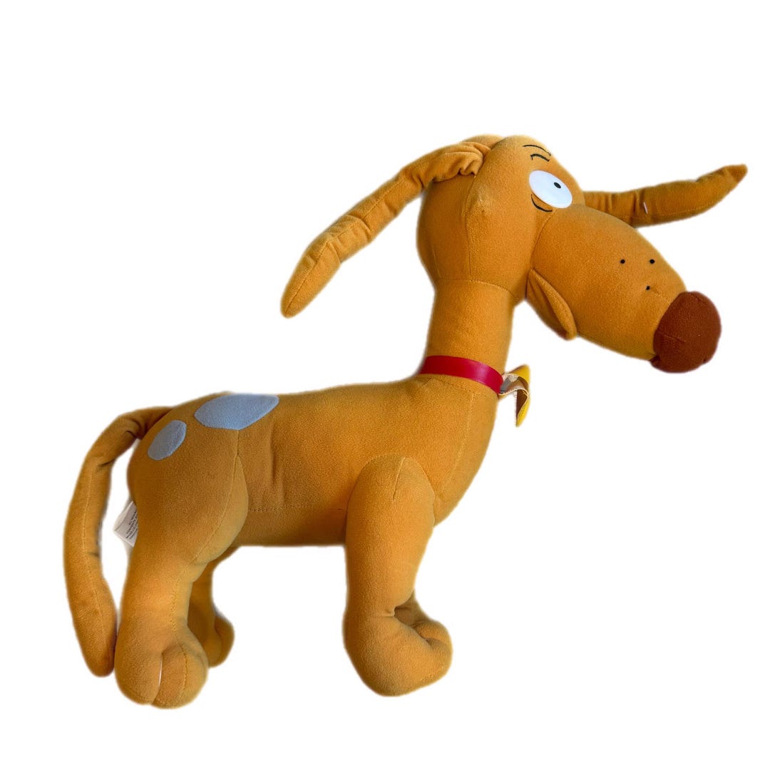 Vintage Nickelodeon Rugrats Spike the Dog Large Plush Stuffed Animal ...