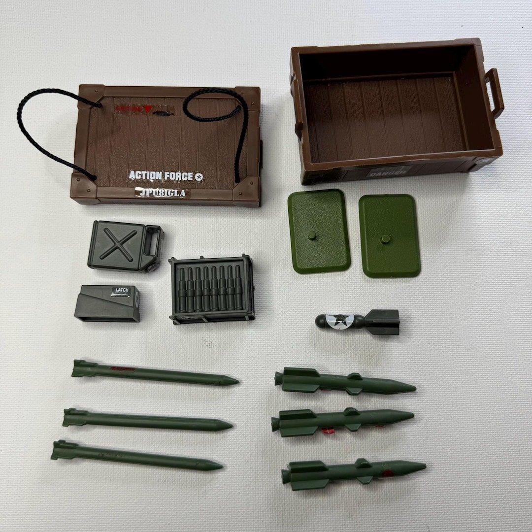 Vintage Hasbro ARAH 1985 Action Force GI Joe Ammo Dump Unit Lot Parts ...