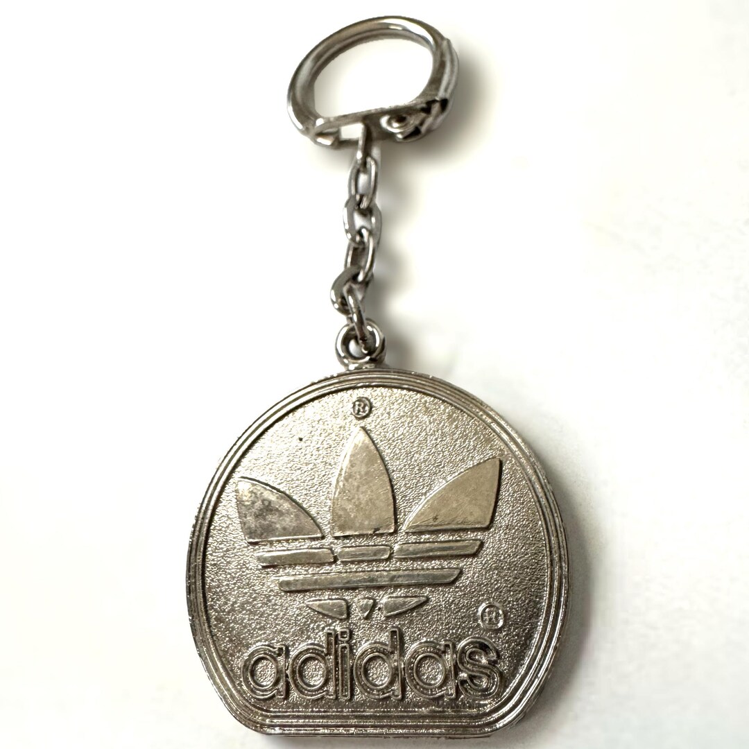 Vintage Adidas Trefoil Silver Tone Metal Keychain - Etsy