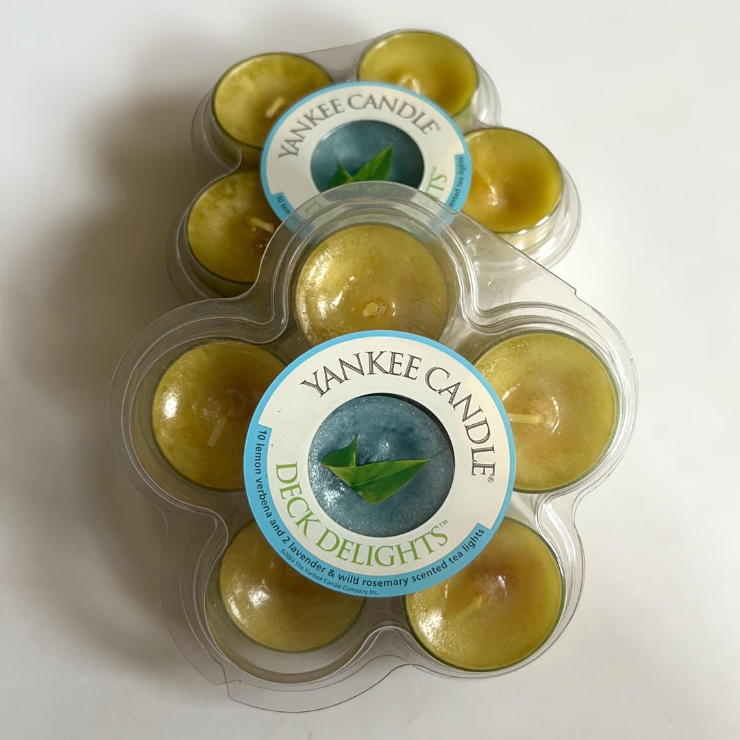 Yankee Candle Deck Delights Tea Light Lemon Verbena Lavender Rosemary ...