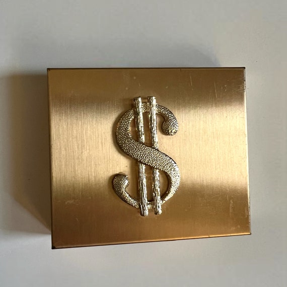 Vintage Metal Gold Dollar Sign Petty Cash Money Clip … - Gem