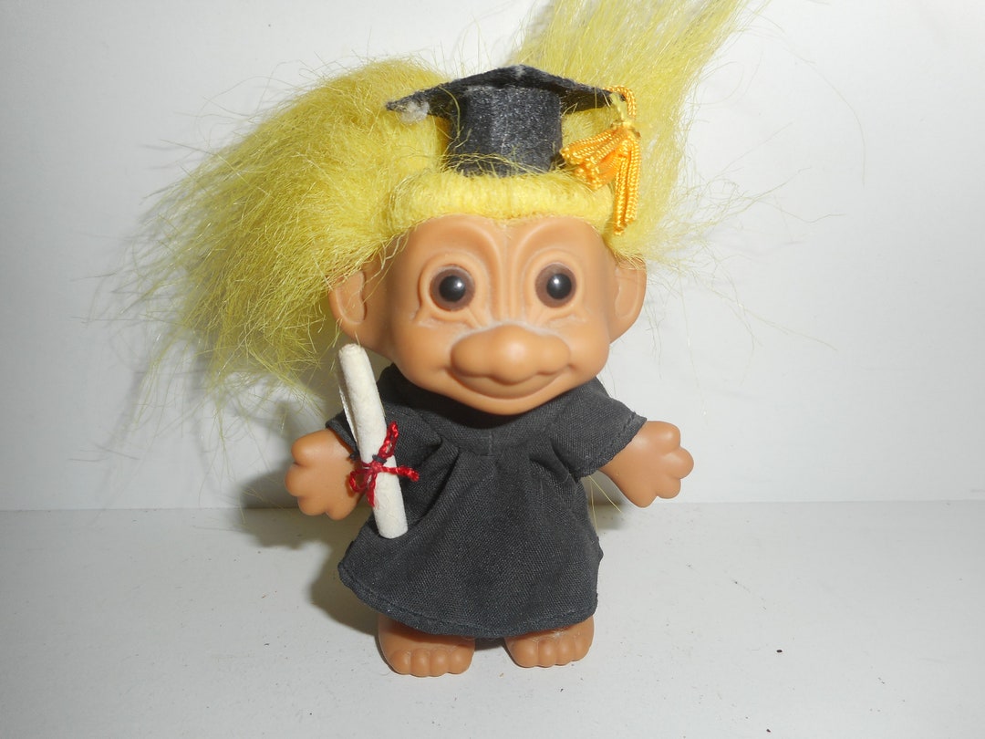 Vintage Russ Graduate Graduation Troll Doll 3.5" - Etsy
