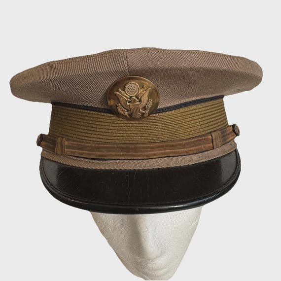 WWII US Army Officer Visor Cap Great Seal Service Dre… - Gem
