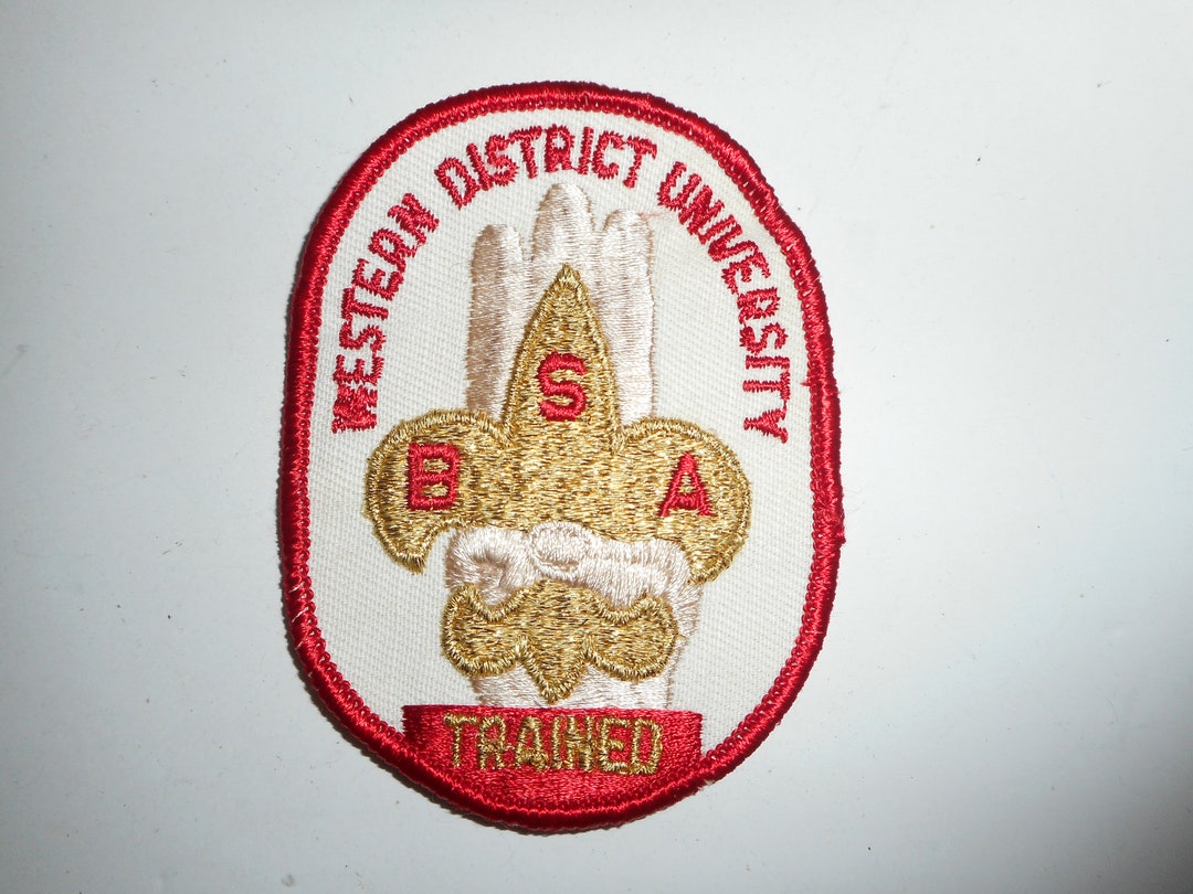 Vintage Boy Scouts BSA Western District University Trained Patch 3"x4 ...