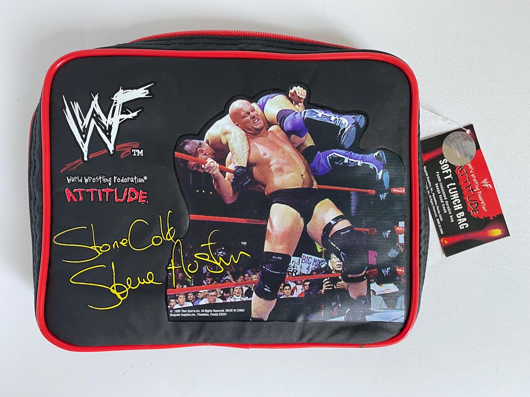 Vintage 1999 WWE WWF Attitude Era Stone Cold Steve Austin Soft Lunch ...