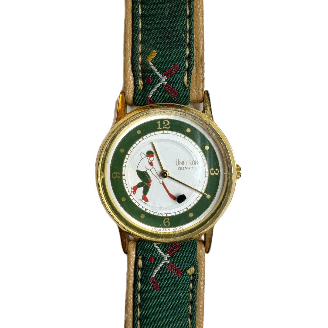 Vintage Unitron Quartz Ice Hockey Themed Wrist Watch Needs Battery - Etsy