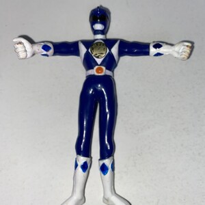 Vintage 1993 Mighty Morphin Power Rangers Blue Red Ranger Bendems ...