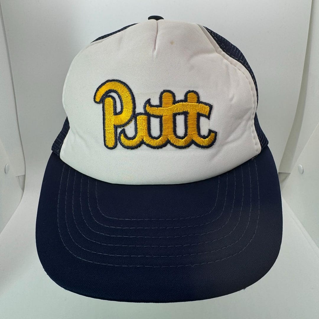 Vintage 80s University of Pittsburgh Pitt Panthers Trucker Snapback Cap ...