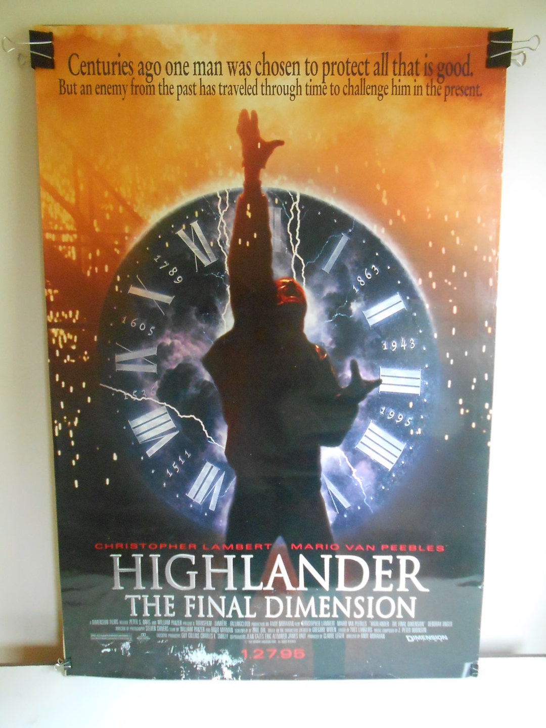 Highlander the Final Dimension 1995 Original Movie Poster - Etsy