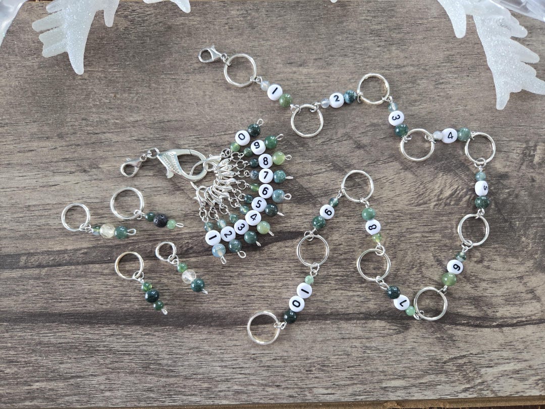 Chain Style Row Counter Number Stitch Marker Row Knitting Counters Yarn ...