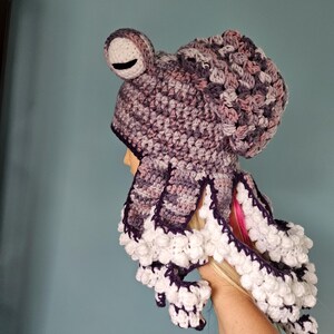 Octopus Hat READY TO SHIP Crochet Octopus Hat Crochet Winter Hat Ooak ...